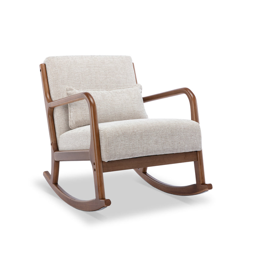 Khali Mid Century Padded Rocking Chair for Living Room | Roseland