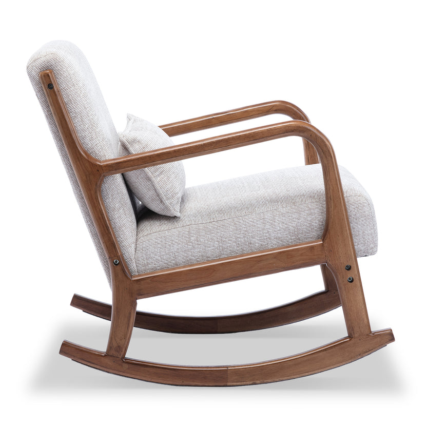Khali Mid Century Padded Rocking Chair for Living Room | Roseland
