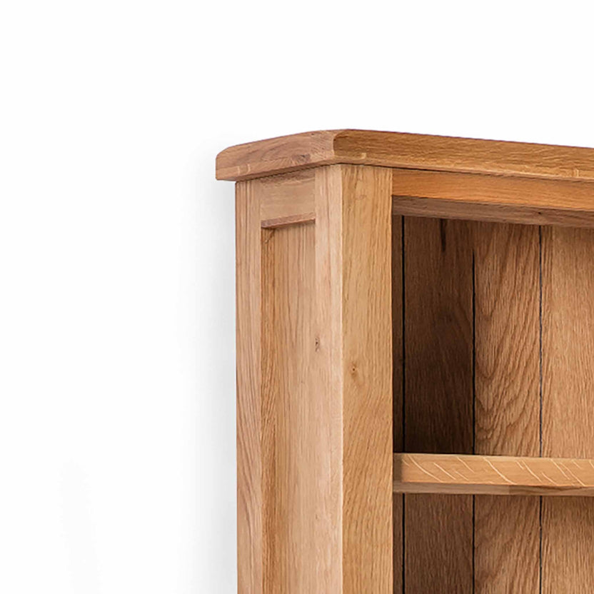Surrey Oak Slim Narrow Bookcase | Rustic Waxed Oak | Roseland