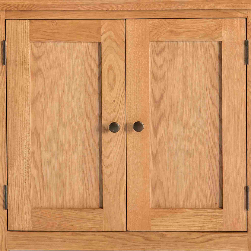 Surrey Oak Small Cupboard with Two Doors | Rustic Oak | Roseland