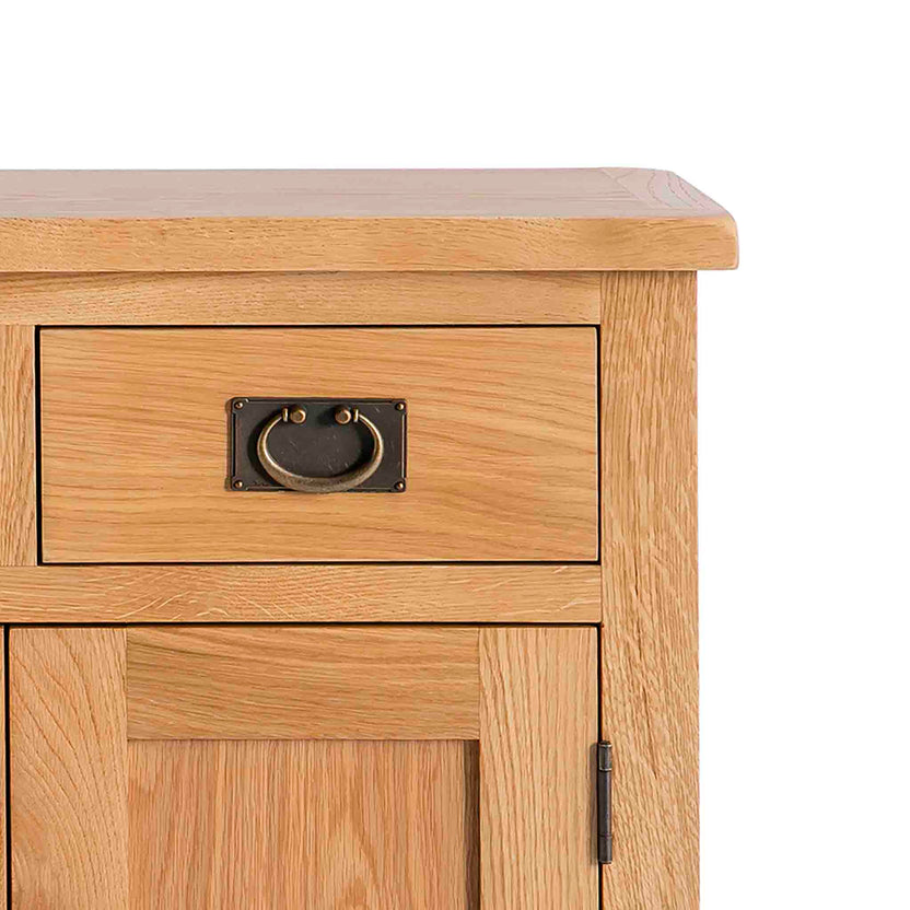 Surrey Oak Mini Sideboard with Two Drawers | Rustic Oak | Roseland