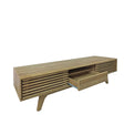 Brunswick Slatted Wide TV Unit | Oak or Walnut Effect | Roseland
