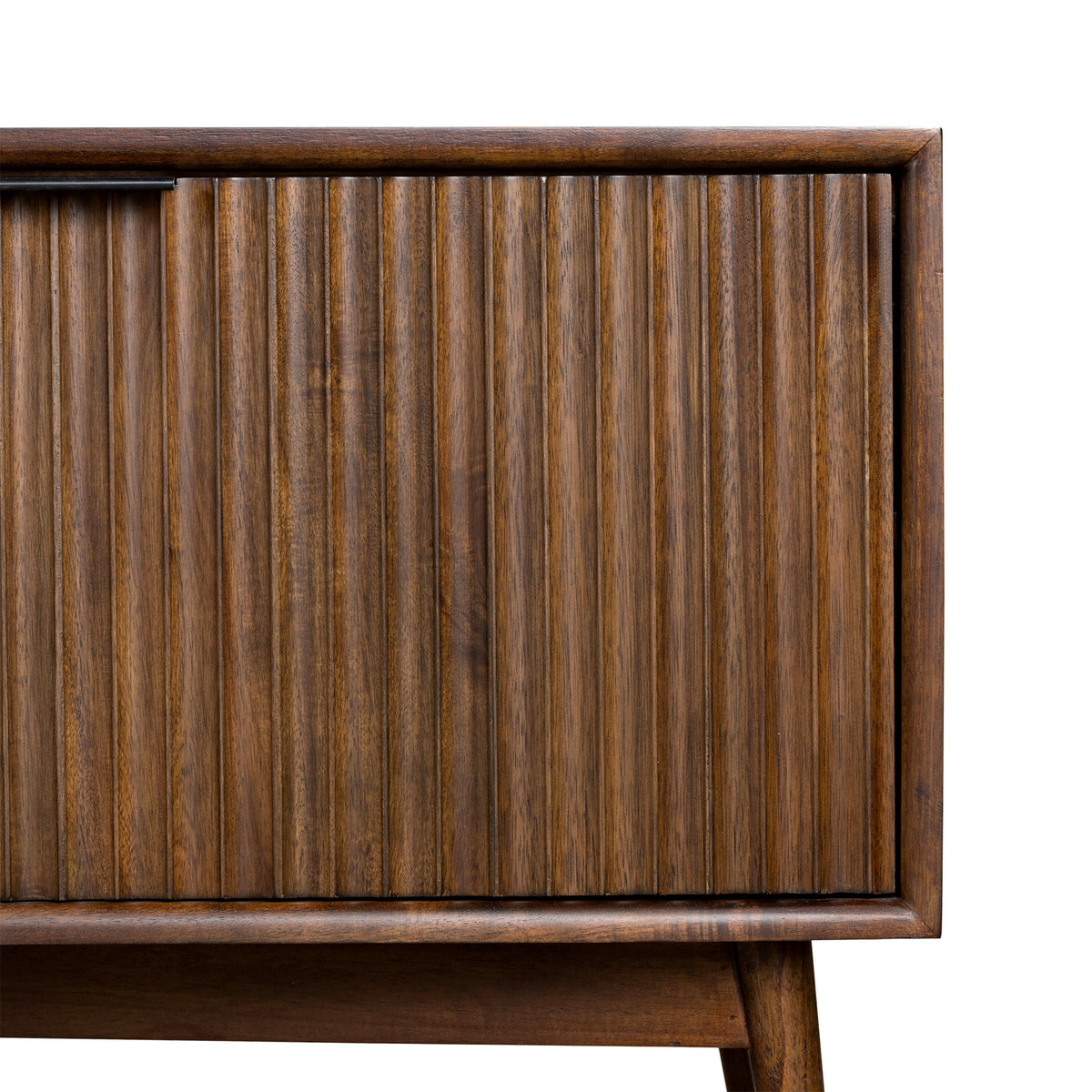 Oskar Walnut Stain Wide 190cm Grooved TV Unit | Roseland