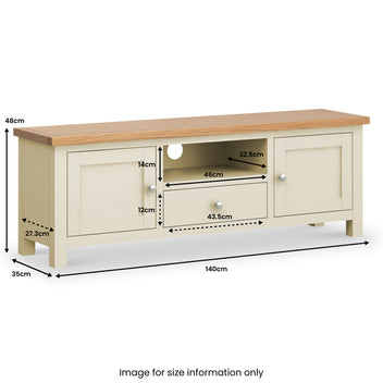 Farrow 140cm Wide TV Stand | Grey, Cream or White | Roseland