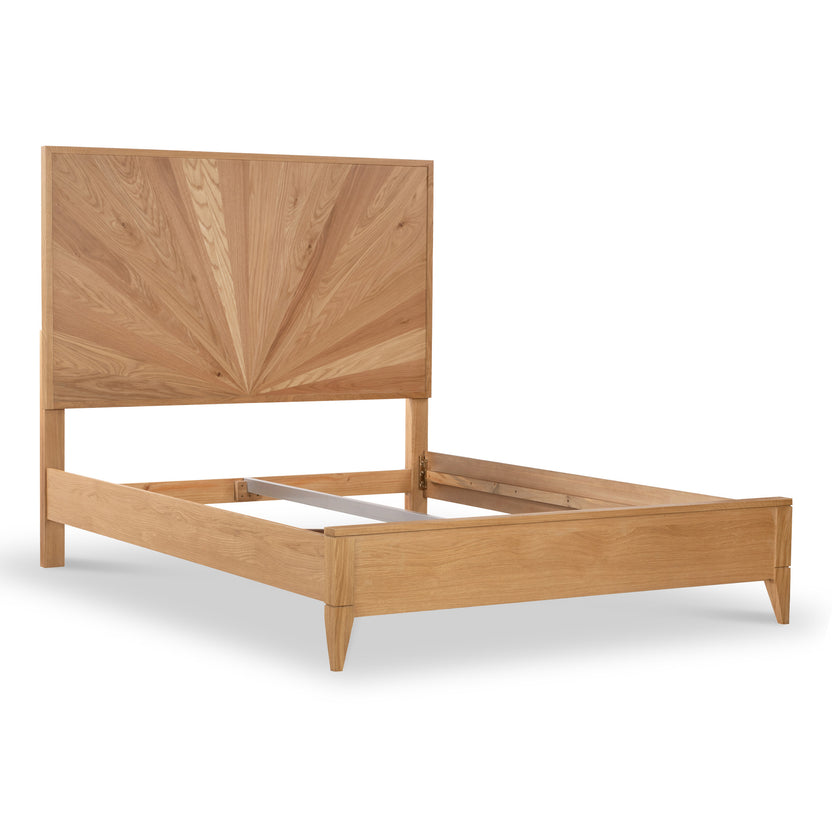 Sunburst Oak Wooden Bed Frames, Double King Super King Size | Roseland
