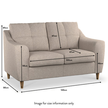 Justin 2 Seater Fabric Sofa | Traditional Tufted Couch | Roseland