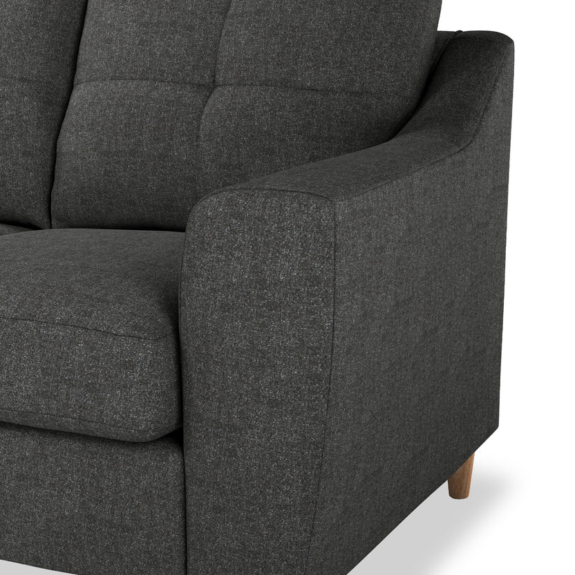 Justin 3 Seater Chaise Sofa | Traditional Tufted Couch | Roseland