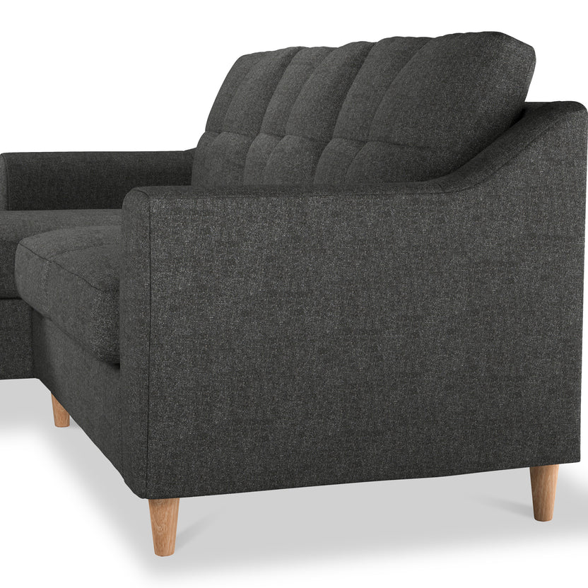 Justin 3 Seater Chaise Sofa | Traditional Tufted Couch | Roseland