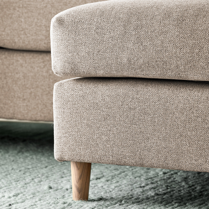 Justin 3 Seater Chaise Sofa | Traditional Tufted Couch | Roseland