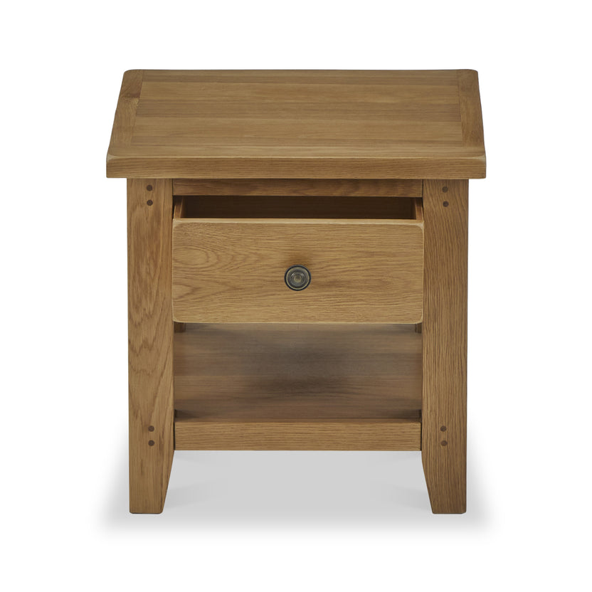 Broadway Oak Lamp Table with Drawer | Solid Wood | Roseland