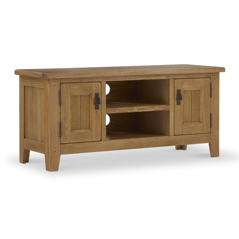 Broadway Oak 120cm TV Unit with Storage | Roseland