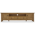 Broadway Oak Extra Large 210cm TV Unit with Storage Drawers | Roseland