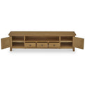Broadway Oak Extra Large 210cm TV Unit with Storage Drawers | Roseland