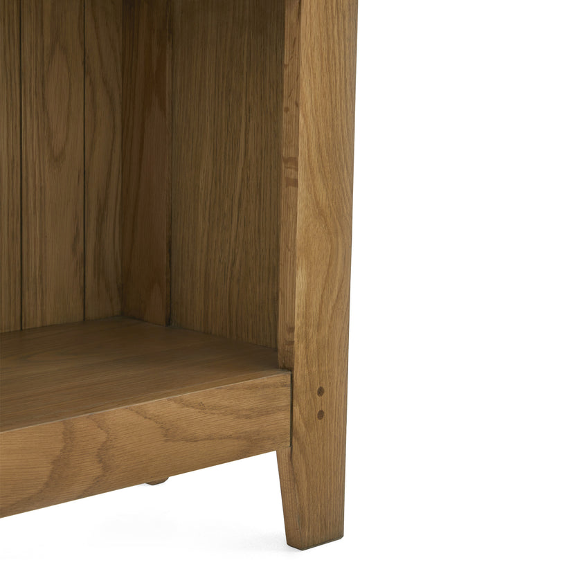 Broadway Oak Slim Bookcase | 5 Tiered Narrow Display Unit | Roseland