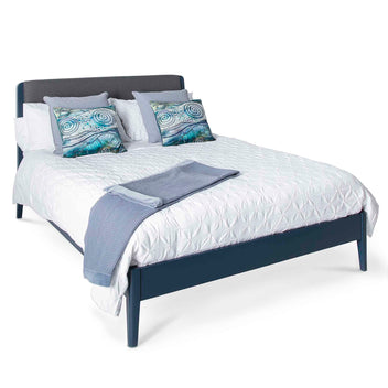 Stirling Blue Painted Bed Frames, Solid Pine Wood | Roseland