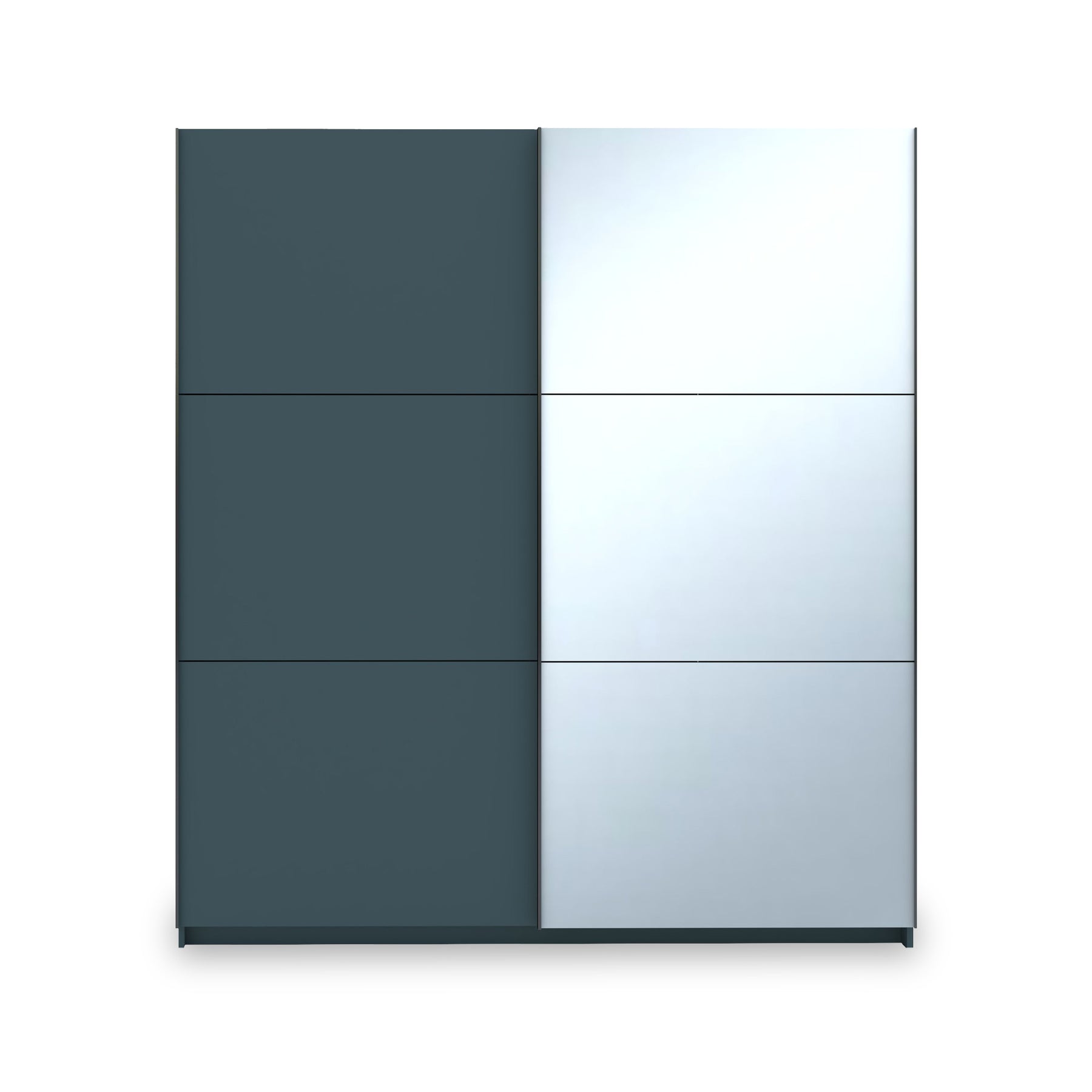 Holland White or Anthracite Mirrored Sliding Double Wardrobe Roseland