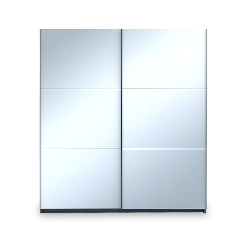 Holland White or Anthracite Mirrored Sliding Double Wardrobe Roseland