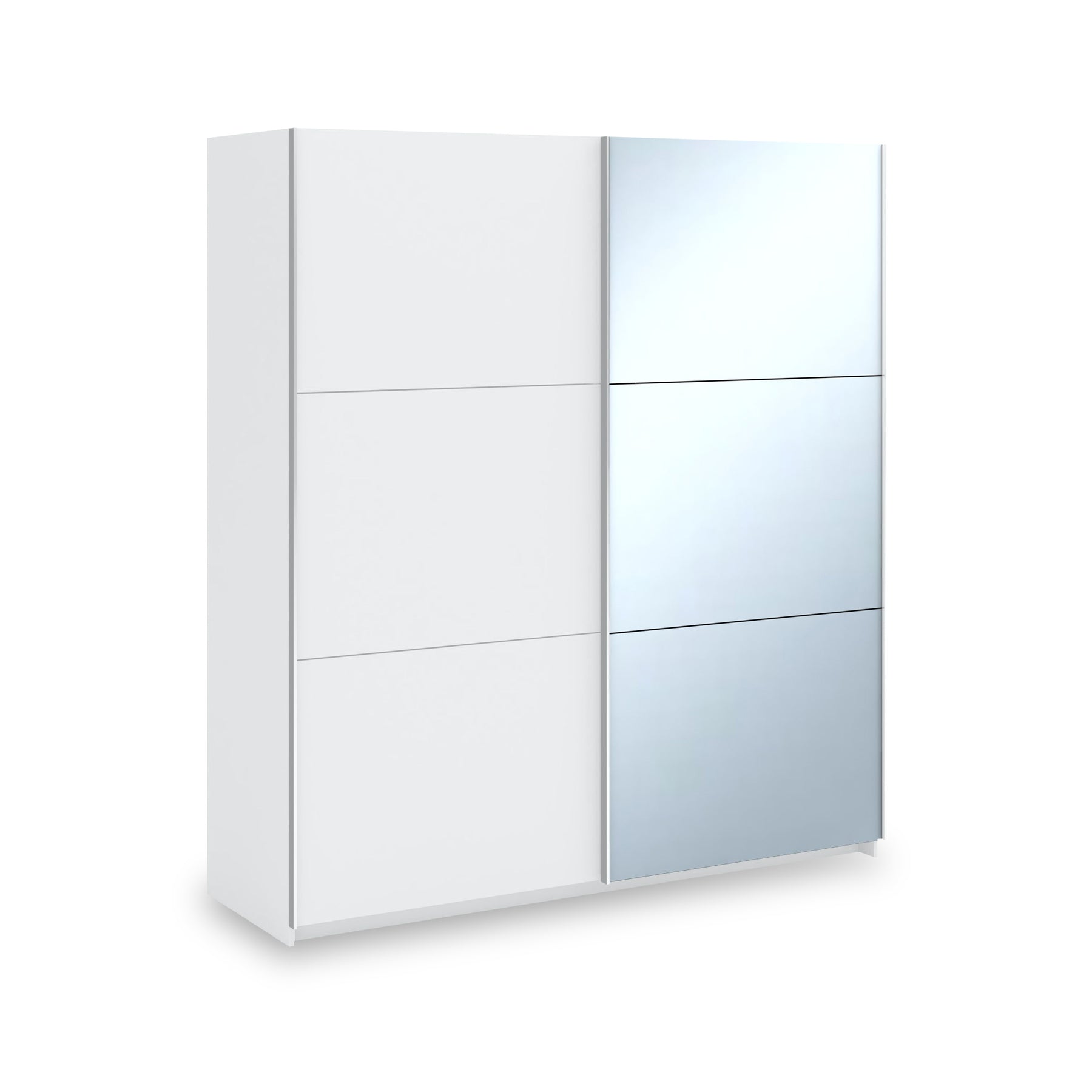 Holland White or Anthracite Mirrored Sliding Double Wardrobe Roseland