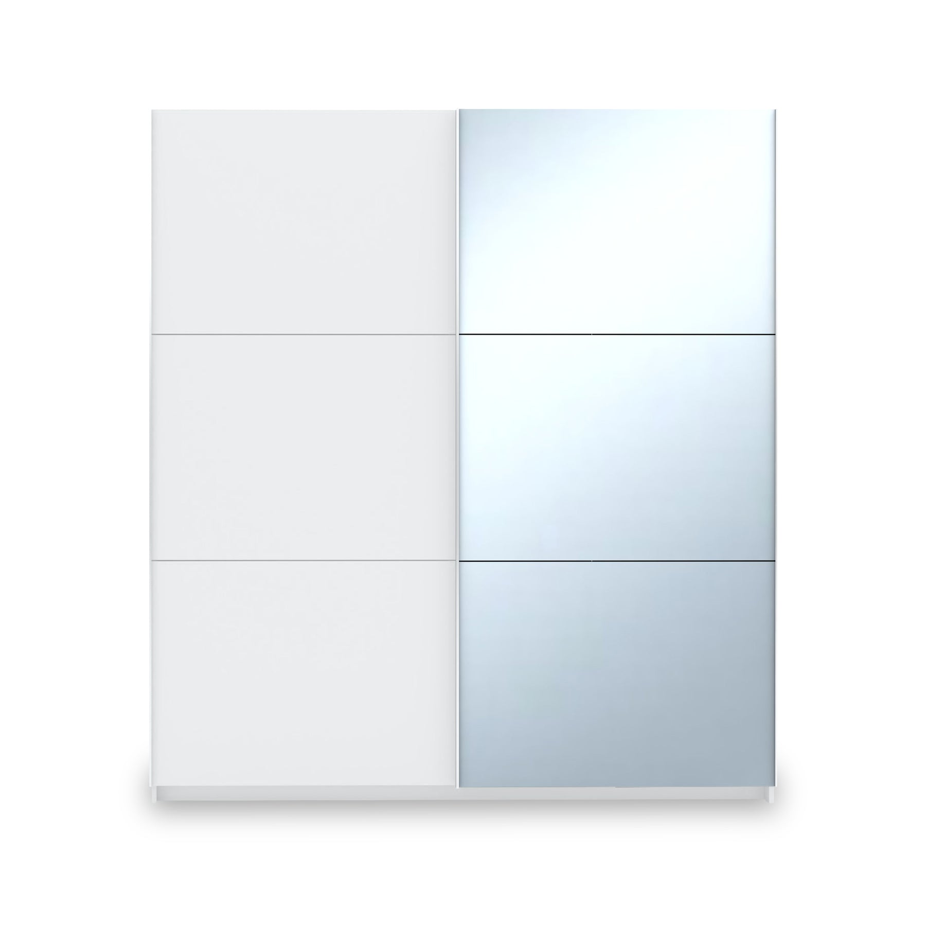 Holland White or Anthracite Mirrored Sliding Double Wardrobe Roseland