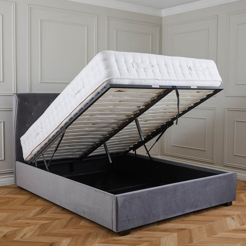 Richmond Velvet Ottoman Storage Bed | Upholstered Beds | Storage Beds