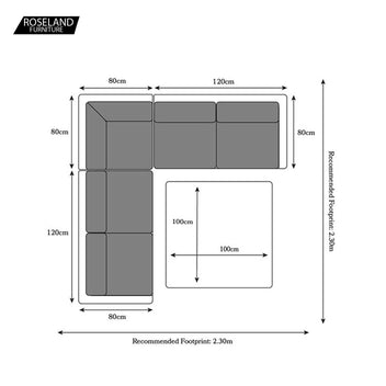 Wentworth Rattan 4 Seater Lounge Dining Set with Rise and Fall Table