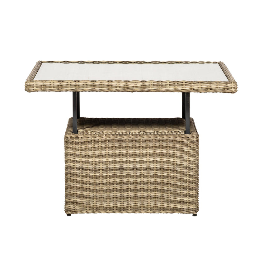 Wentworth Rattan 4 Seater Lounge Dining Set with Rise and Fall Table