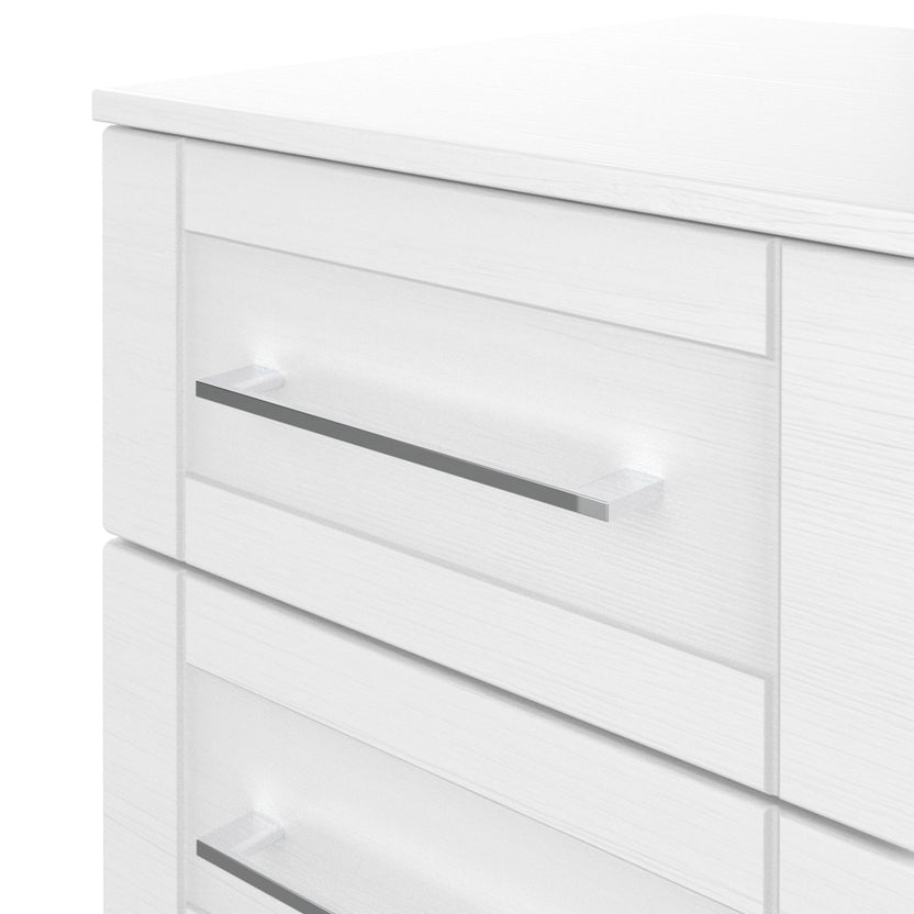 Bellamy 2 Drawer Bedside Table | White or Grey | Roseland